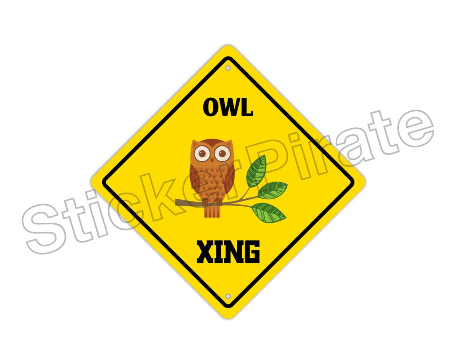Owl Crossing 12 X 12 Aluminum Novelty Sign | Etsy