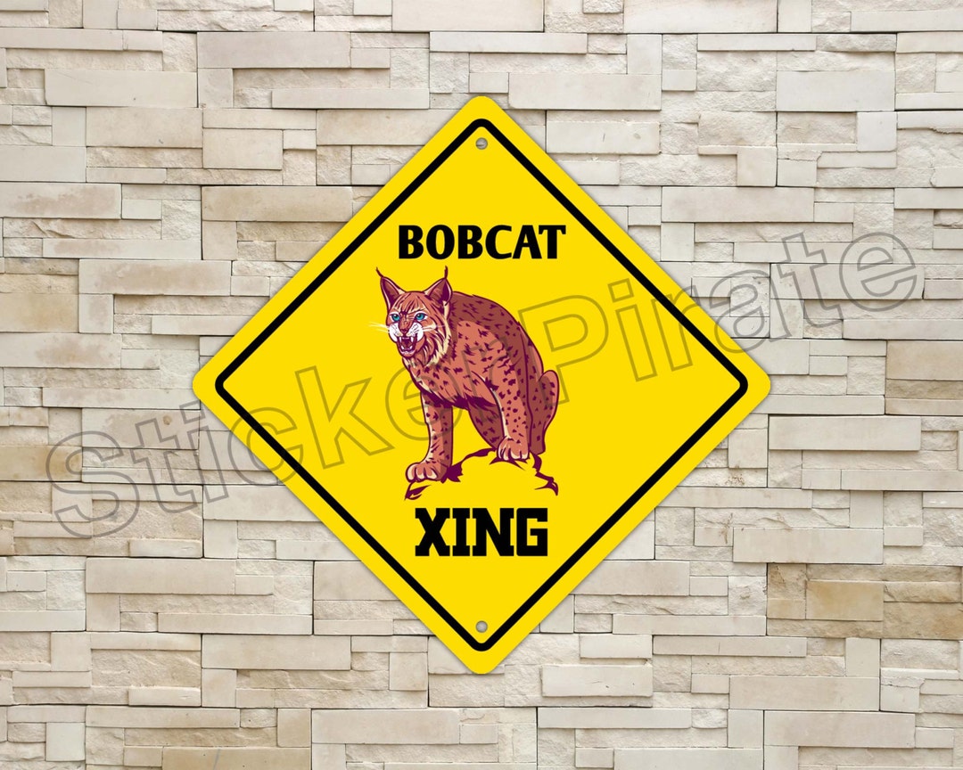 Bobcat Crossing 12" X 12" Aluminum Novelty Sign - Etsy