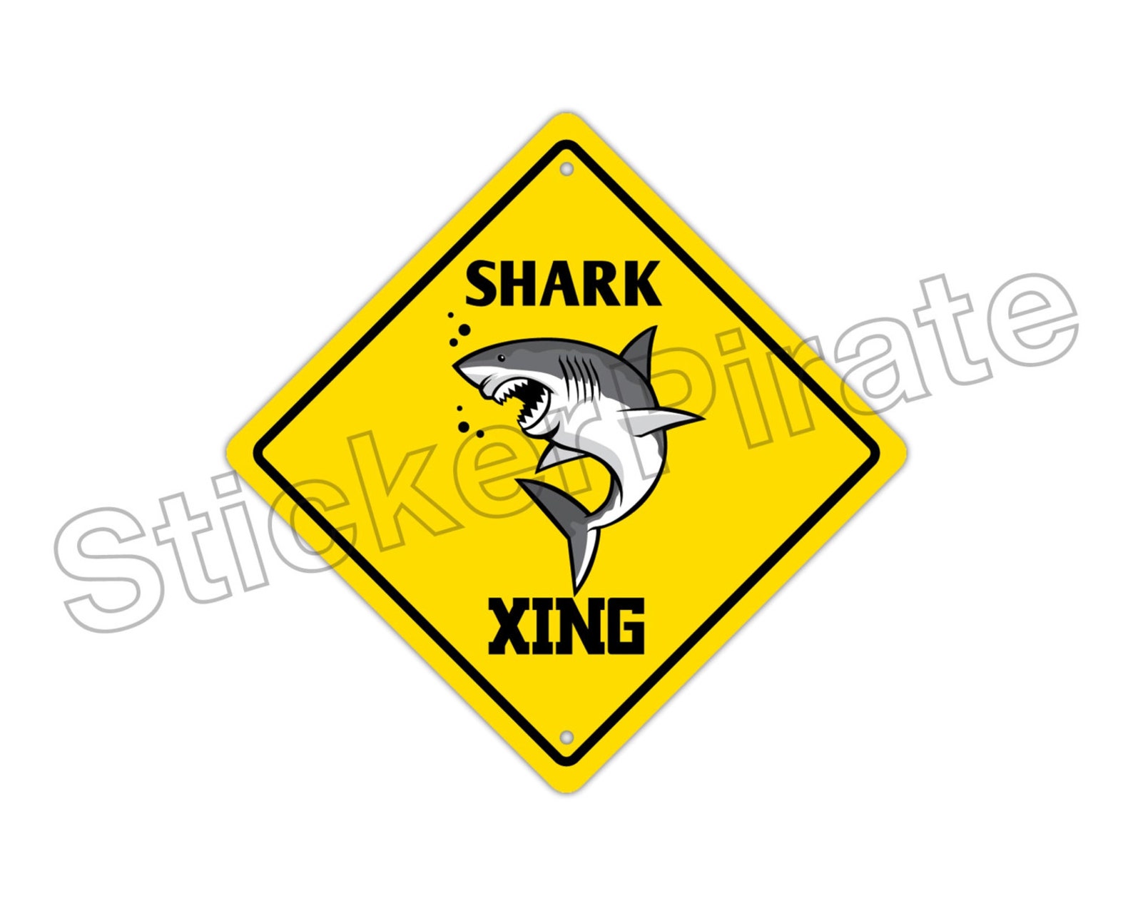 Shark Crossing 12 x 12 Aluminum Novelty Sign | Etsy