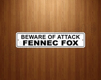 Beware Fox Sign | Etsy