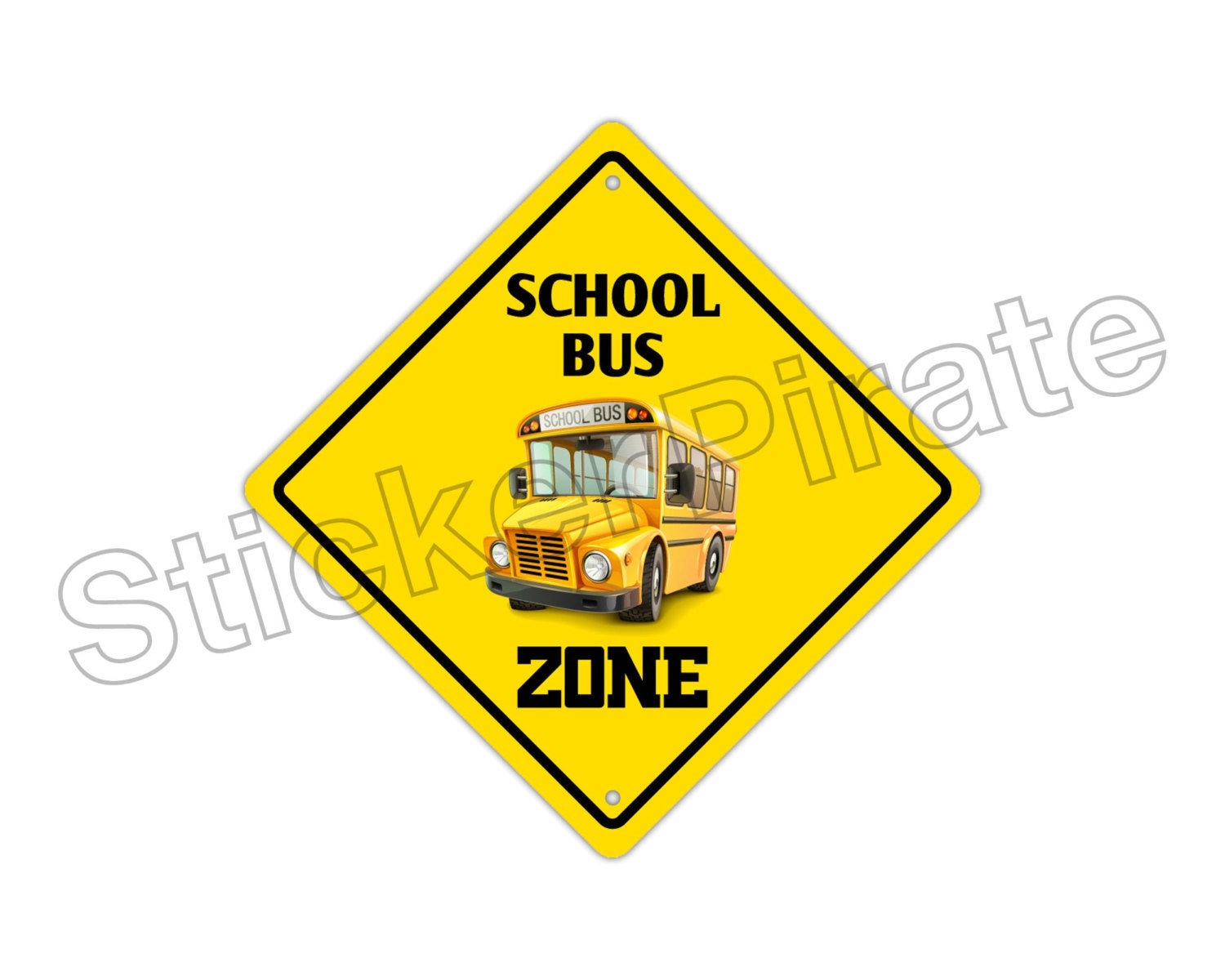 School Bus Zone 12 X 12 Aluminum Novelty Sign | Etsy