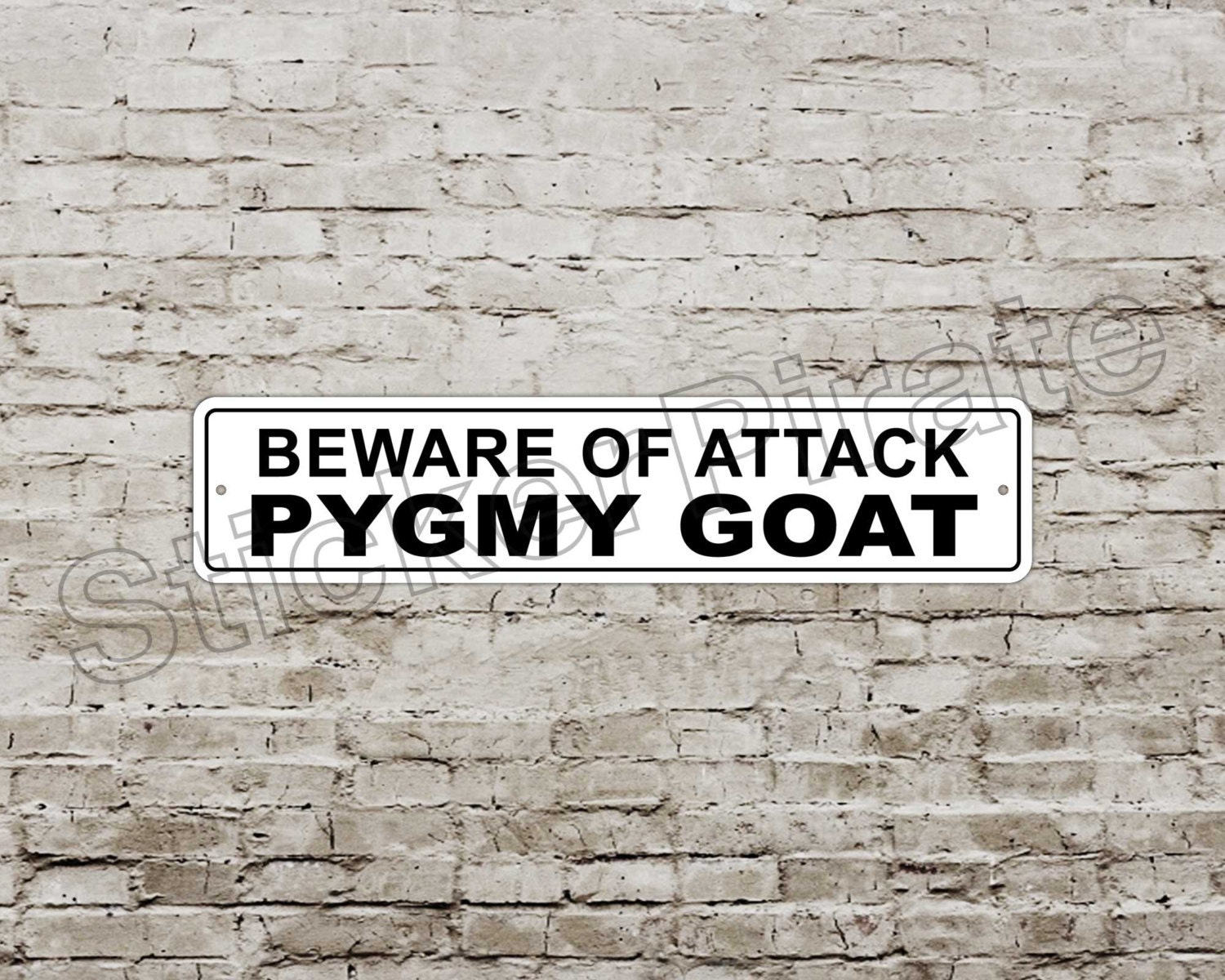 Beware of Attack Pygmy Goat 4" X 18" Aluminum Novelty Sign - Etsy