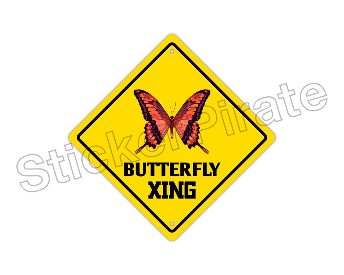 Butterfly Crossing 12 X 12 Aluminum Novelty Sign - Etsy