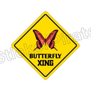 Butterfly Crossing 12" X 12" Aluminum Novelty Sign - Etsy