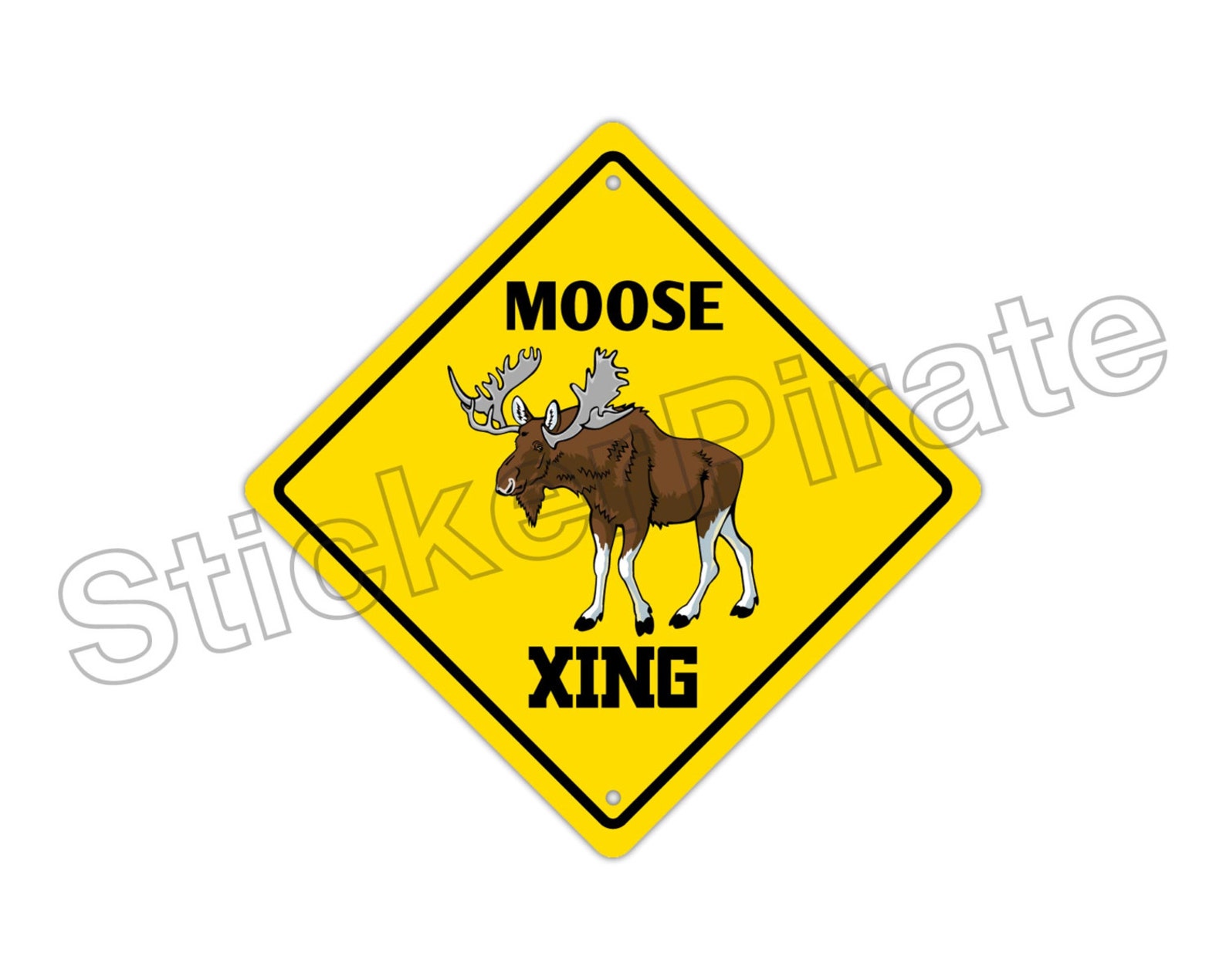 Moose Crossing 12 X 12 Aluminum Novelty Sign | Etsy