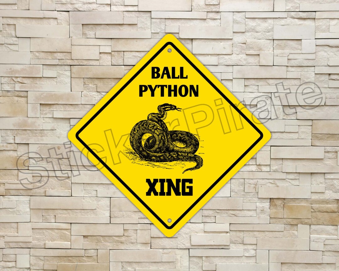 Ball Python Crossing 12 X 12 Aluminum Novelty Sign - Etsy