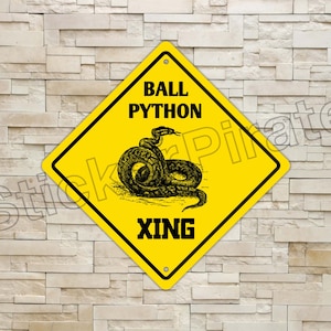 Ball Python Crossing 12 X 12 Aluminum Novelty Sign - Etsy