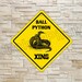 Ball Python Crossing 12 X 12 Aluminum Novelty Sign | Etsy