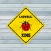Ladybug Crossing 12" X 12" Aluminum Novelty Sign - Etsy