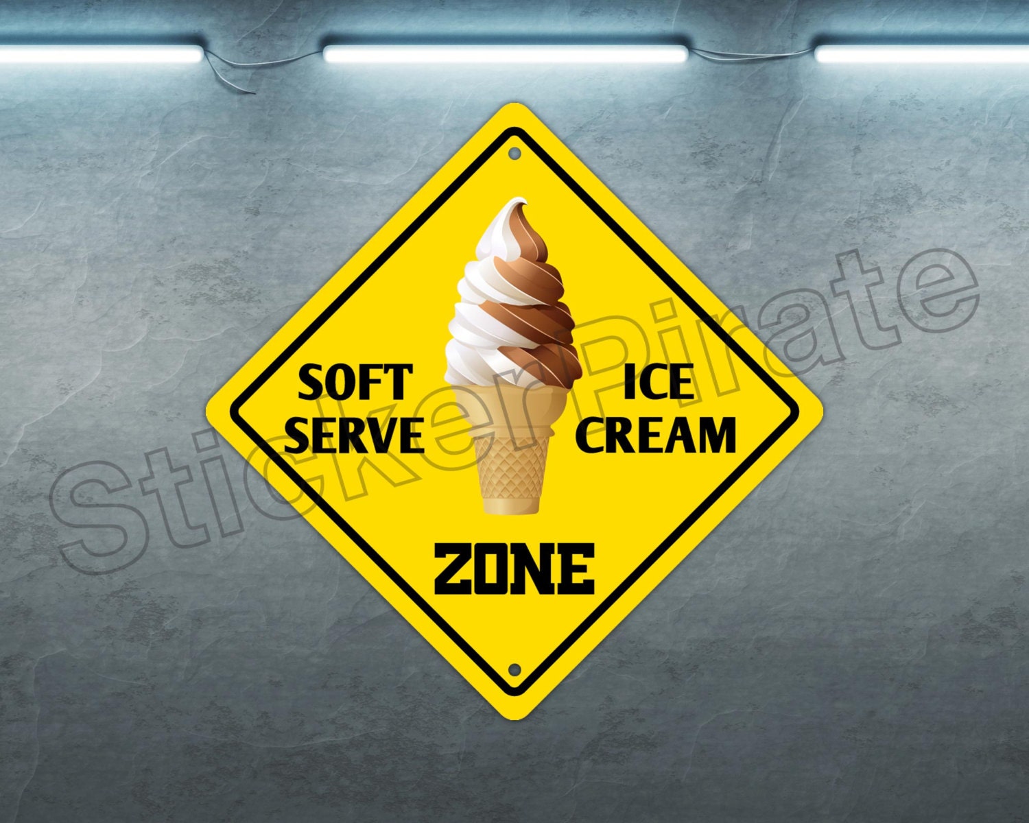 Soft Serve Ice Cream Zone 12 X 12 Aluminum Novelty | Etsy