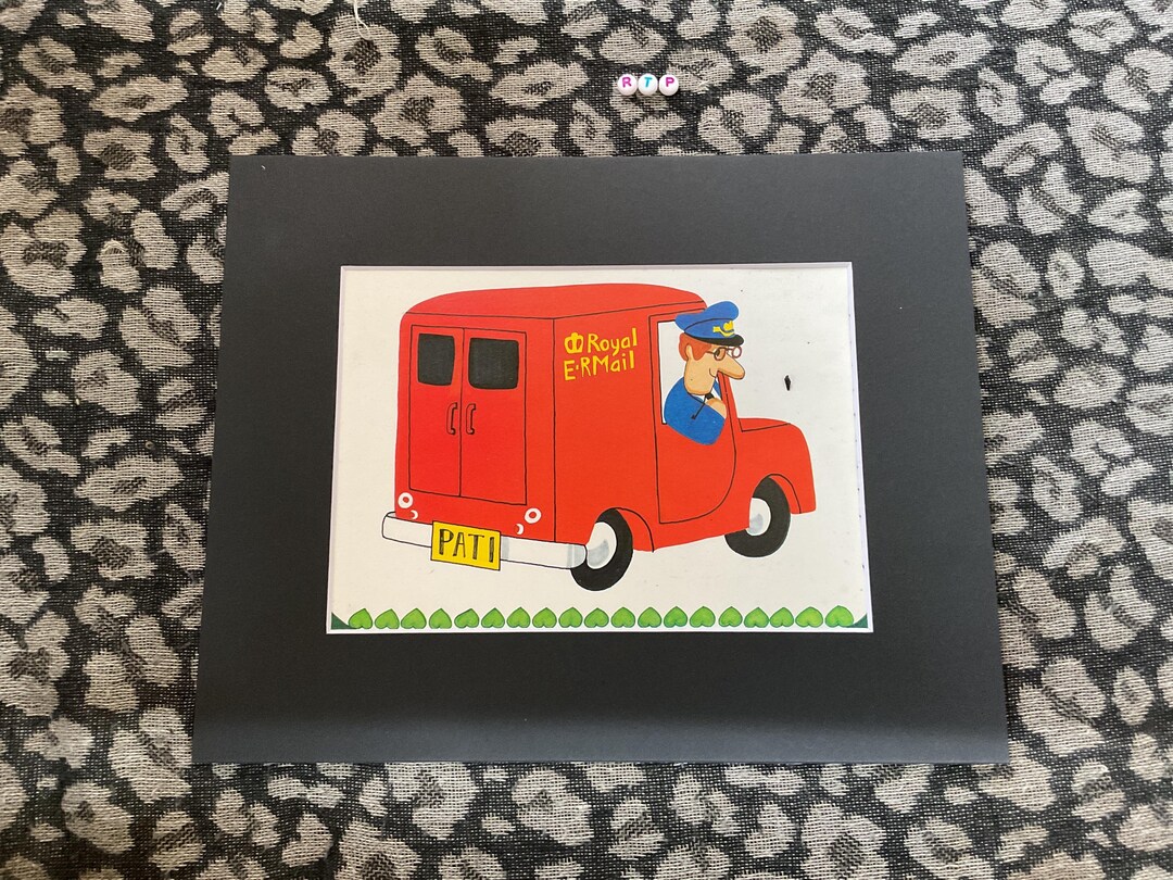 Postman Pat Cartoon Cult Kids Tv , Retro Vintage Mounted Art Print ...