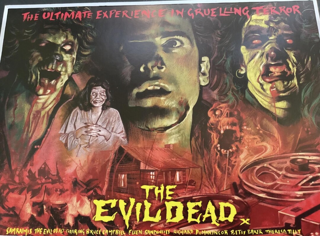 Retro Very Cool Horror/sci Fi Poster Art Print Mounted THE EVIL DEAD - Etsy