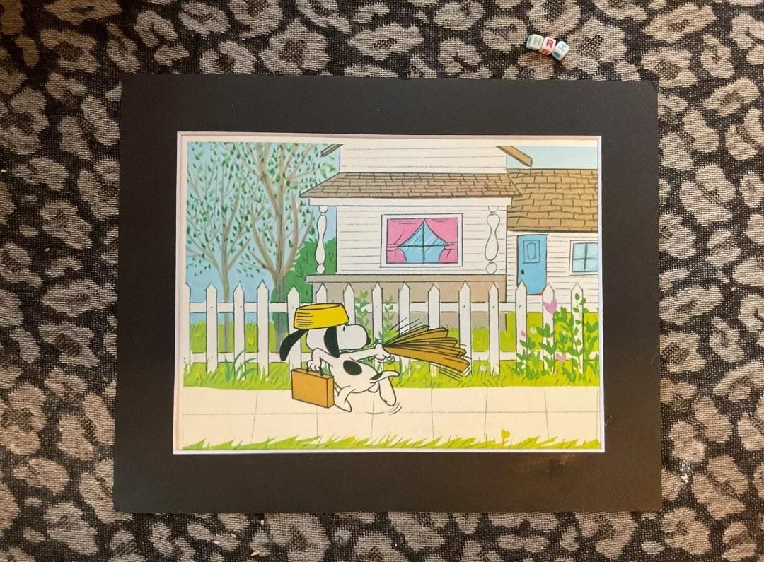 Snoopy Art Print Peanuts Charlie Brown Vintage 1968 Iconic Print ...