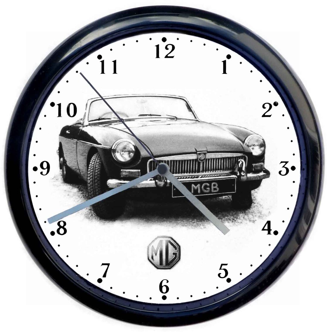 MG, MGB Classic Car Large 10inch Black Wall Clock - Etsy