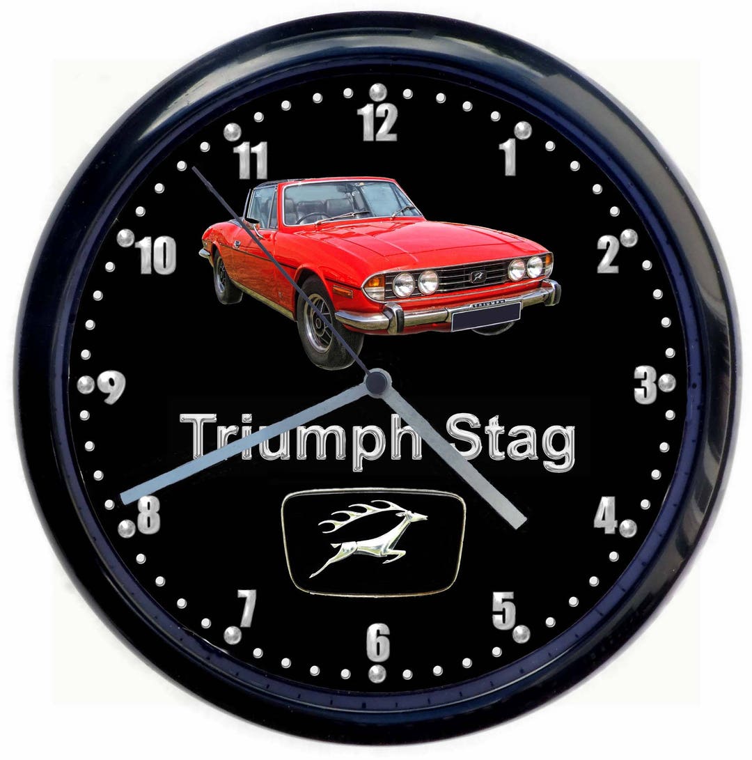 Triumph Stag Classic Car Large 10inch Black Wall Clock - Etsy