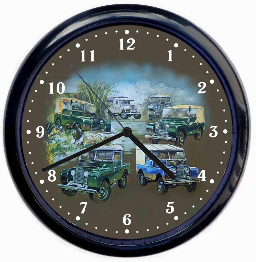 Land-rover Series 1 Classic Car Large 10inch Black Wall Clock - Etsy