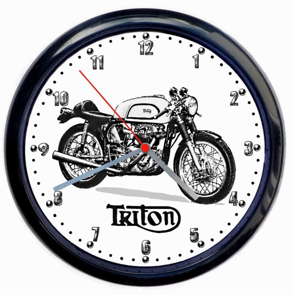 Triton Triumph-norton Classic Motorcycle Black Wall Clock | Etsy