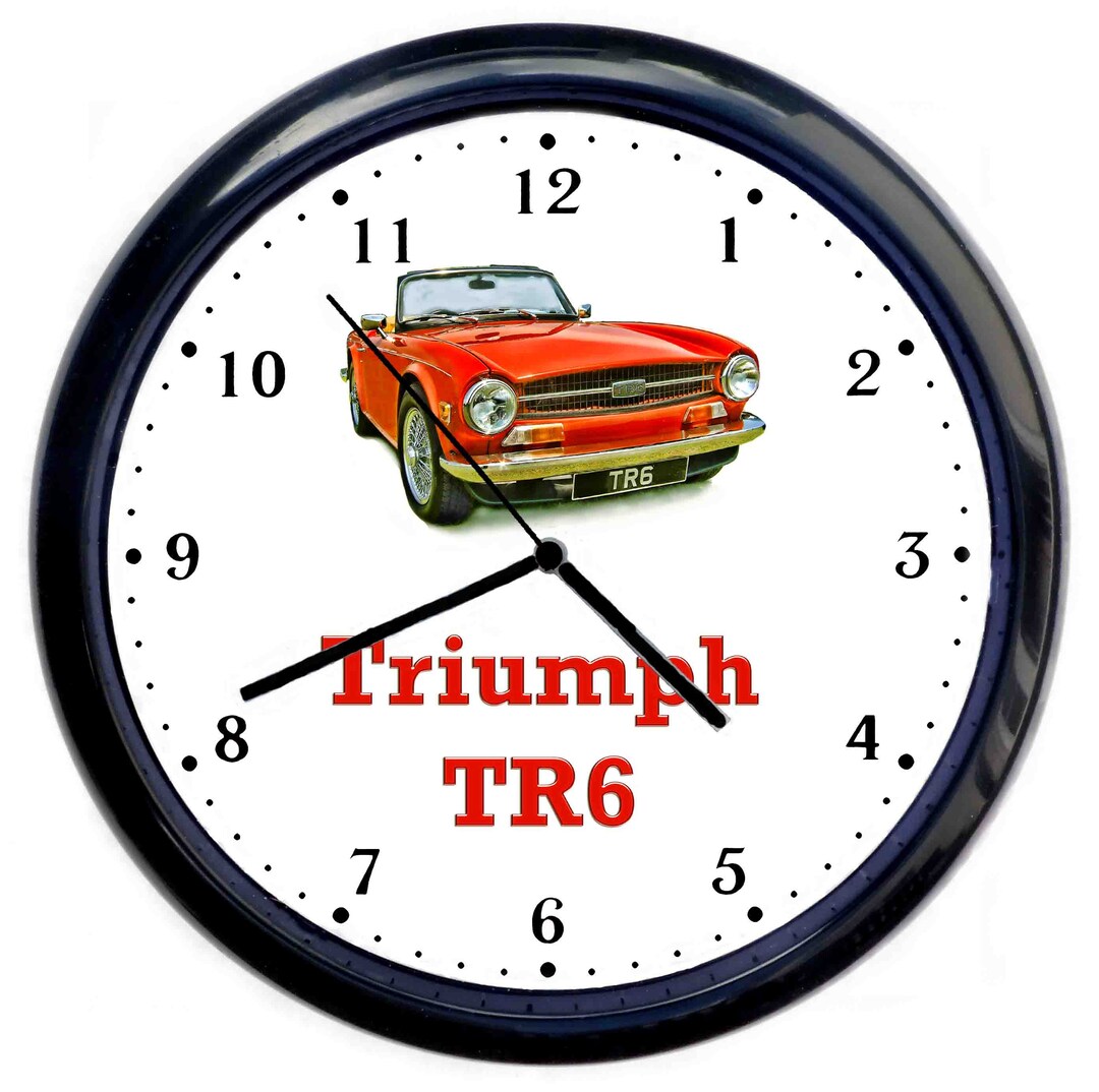 Triumph TR6 Classic Car Large 10inch Black Wall Clock - Etsy