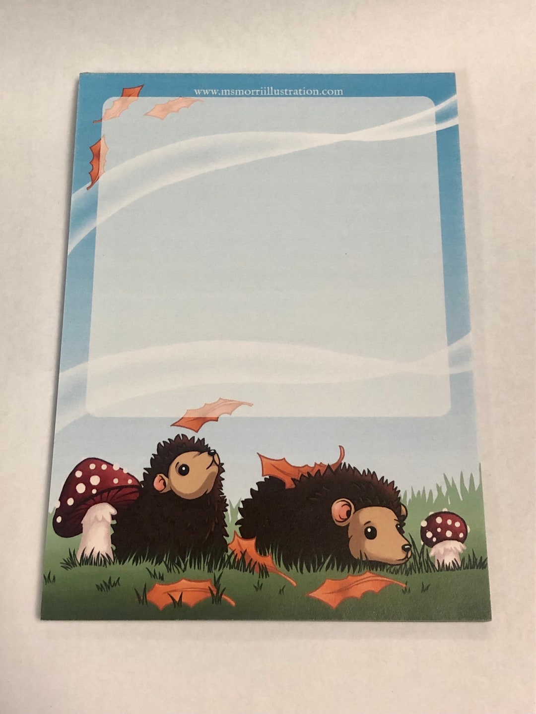 Cute Woodland Hedgehog Notepad - Etsy