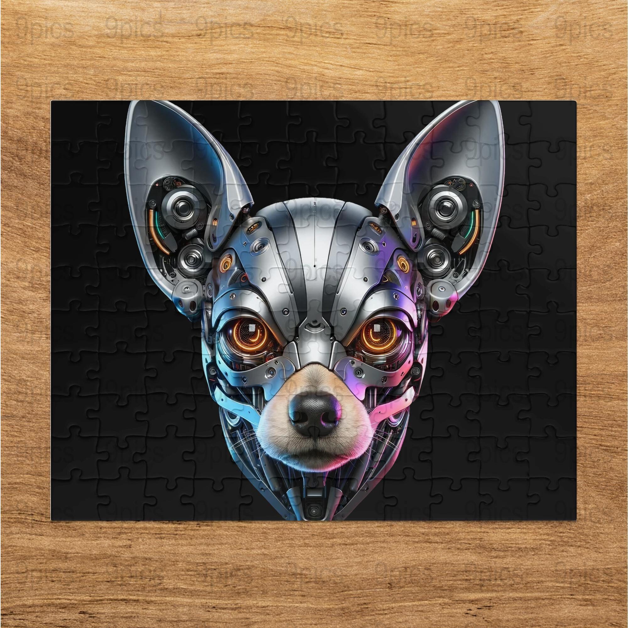 Cyberpunk Dog Clipart, Robotic Animal PNG, Instant Download Sublimation ...