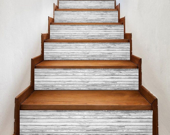 Weathered Wood Stair Riser Window Sill Tile Stickers 7 Inch | Etsy