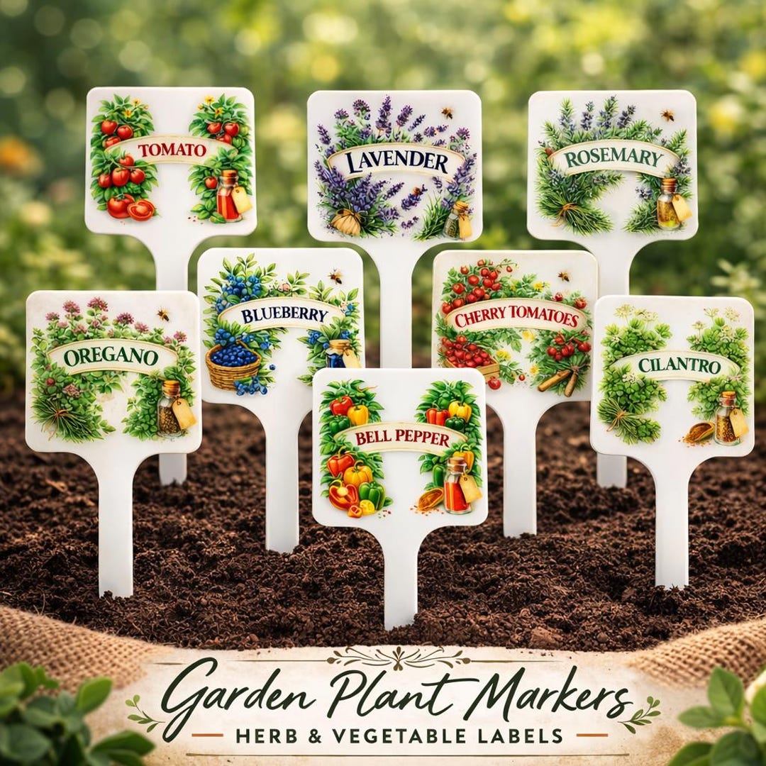 Premium Acrylic Herb Garden Markers | Waterproof Plant Stakes | Custom ...