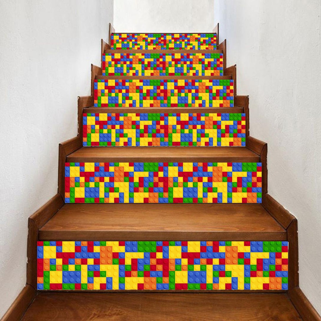 Block Building Stair Riser Window Sill Tile Stickers 7 Inch - Etsy