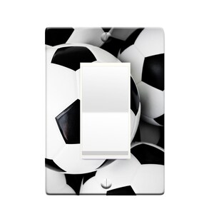 Embossi Printed Maxi Metal Soccer Ball - Football Switch Plate Cover ...