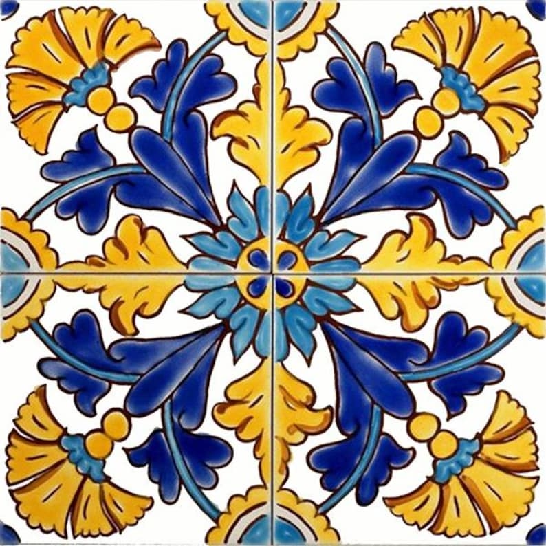 Talavera Decorative Ceramic Tile – UV Printed Glazed Tile With Embossed ...