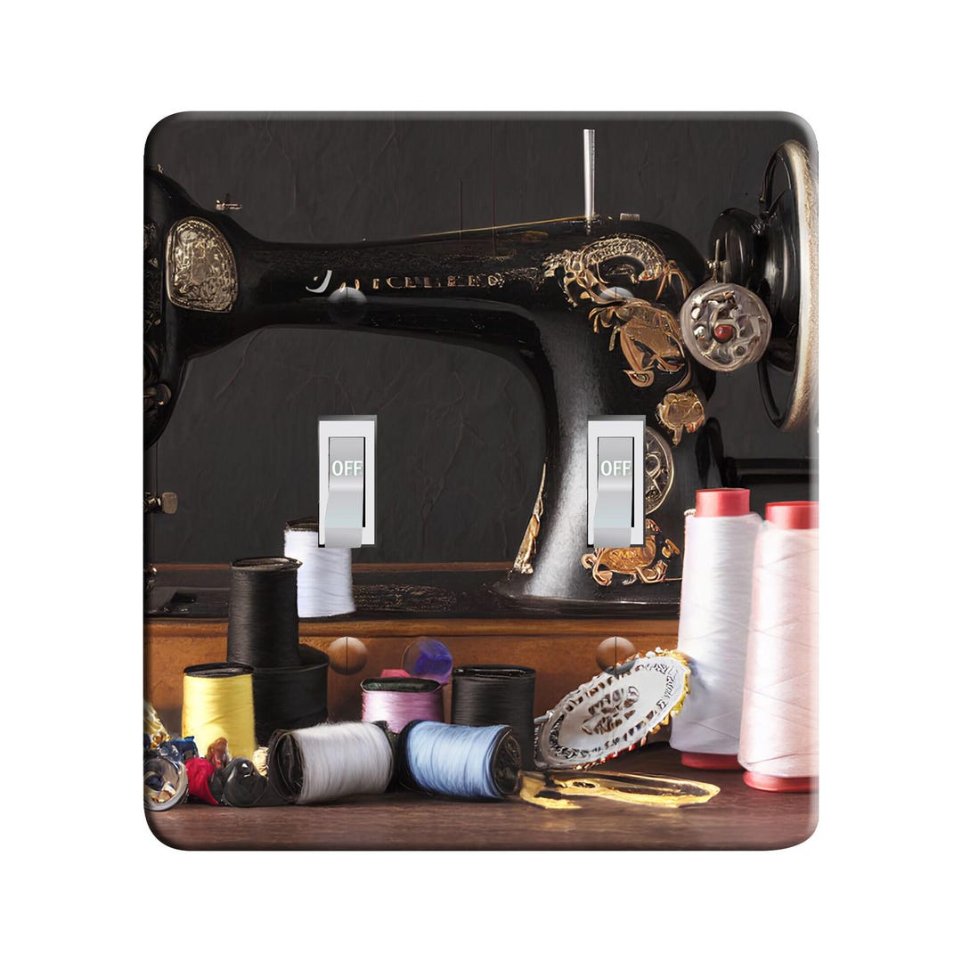 Embossi Printed Maxi Metal Vintage Sewing Machine Still Life Switch ...