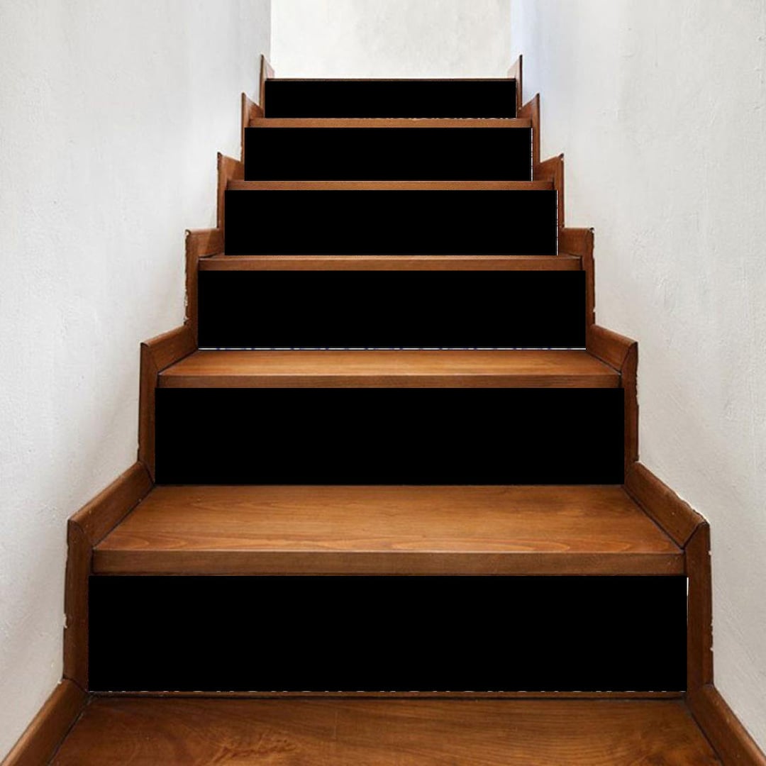 Solid Black Stair Riser, Window Sill, Tile Stickers 7 Inch X 36 Inch ...