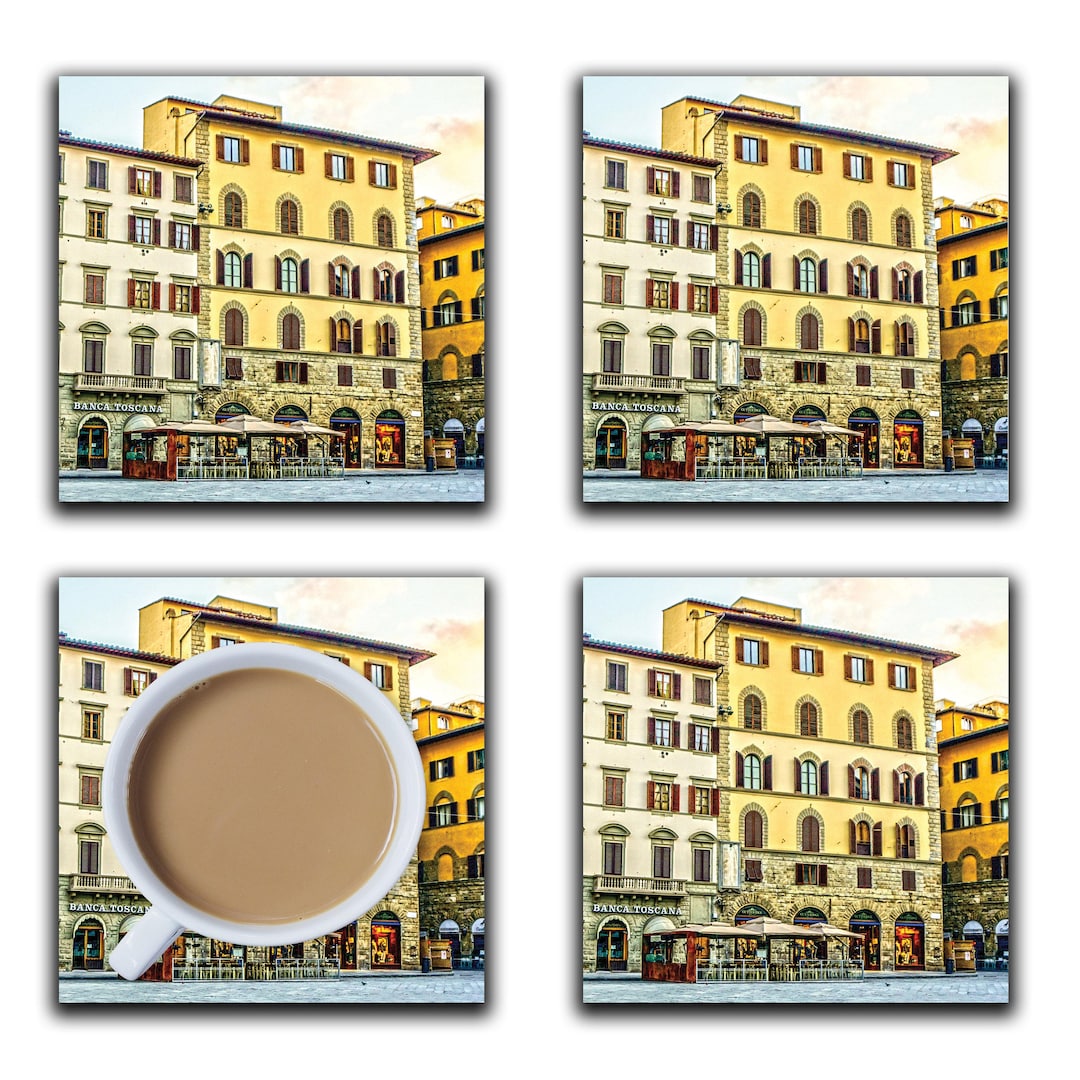 Tuscan Florence Italy Coasters, Set of 4 / D0108 - Etsy