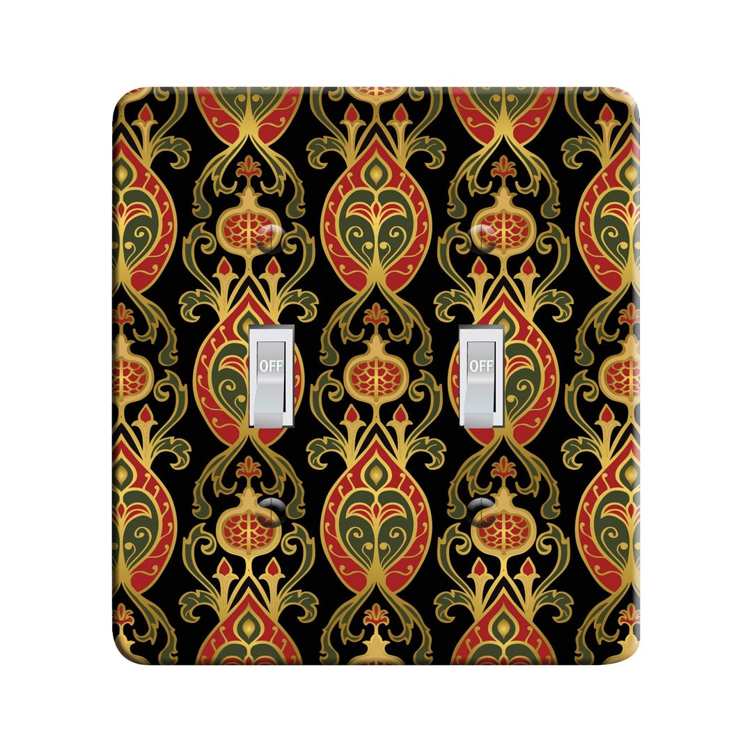 Embossi Printed Maxi Metal Medieval Pattern With Pomegranates Switch ...