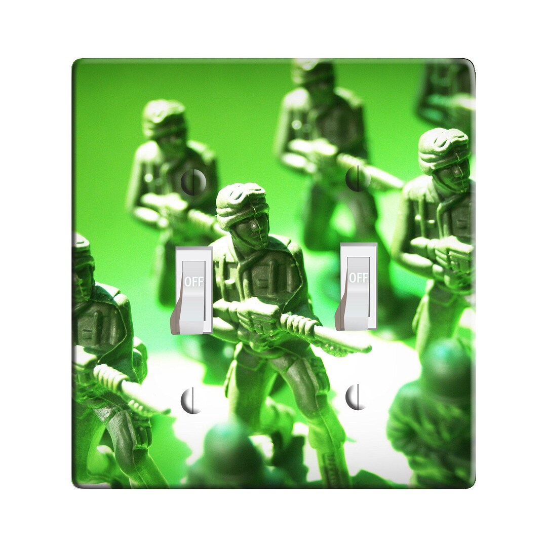 Embossi Printed Maxi Metal Toy Army Soldiers Switch Plate - Light ...