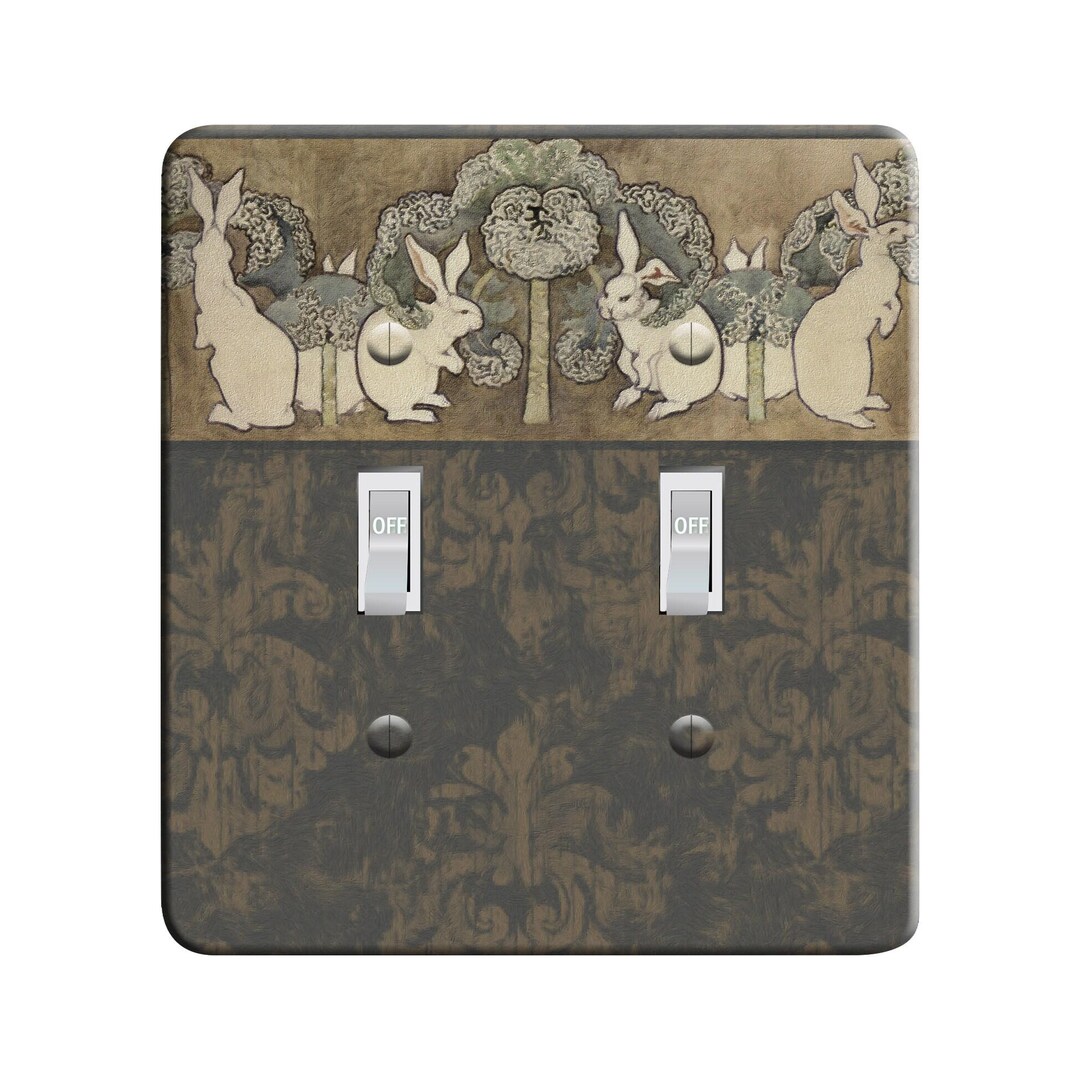 Embossi Printed Maxi Metal Plate - Rabbits and Lettuce C.1900 by Elise ...