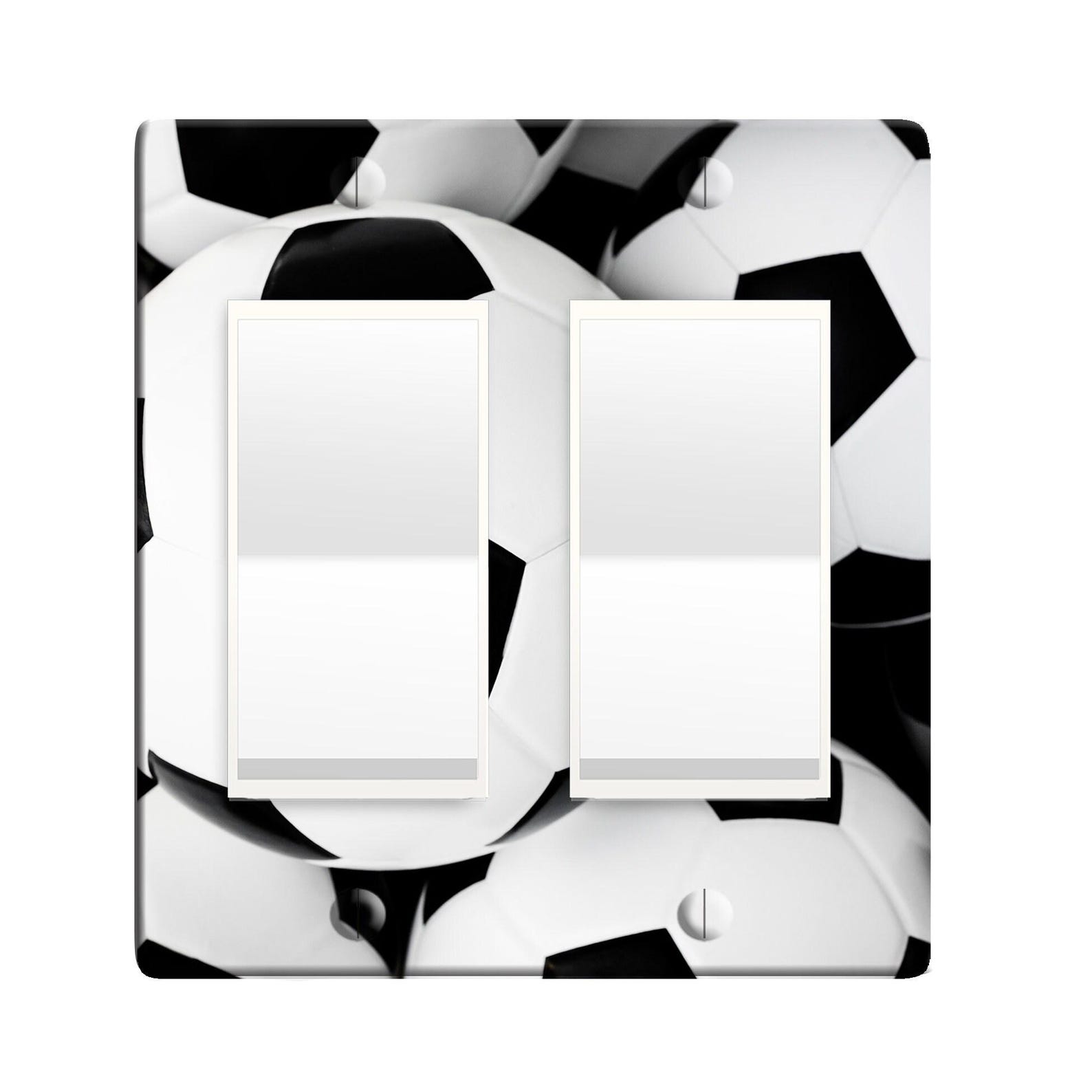 Embossi Printed Maxi Metal Soccer Ball - Football Switch Plate Cover ...