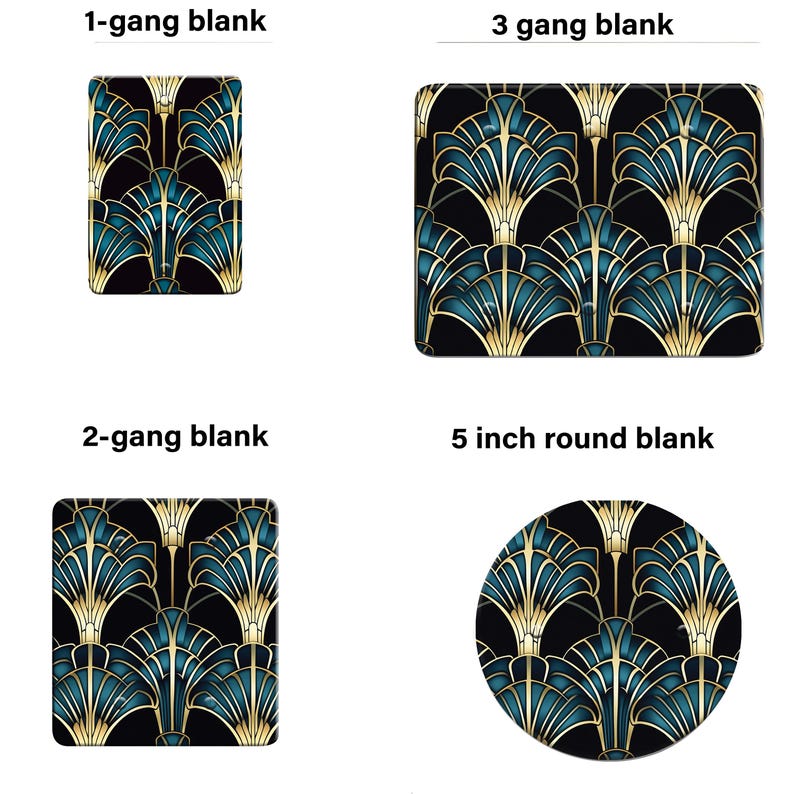 Embossi Printed Maxi Metal Art Deco Switch Plate Cover - Light Switch ...