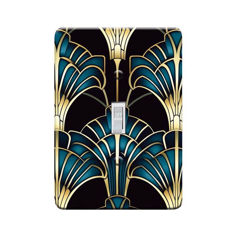 Embossi Printed Maxi Metal Art Deco Switch Plate Cover - Light Switch ...