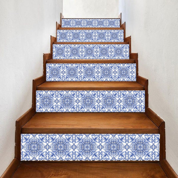 Stair Riser Decals Blue - Etsy