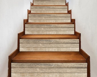 Weathered Wood Stair Riser Window Sill Tile Stickers 7 Inch | Etsy