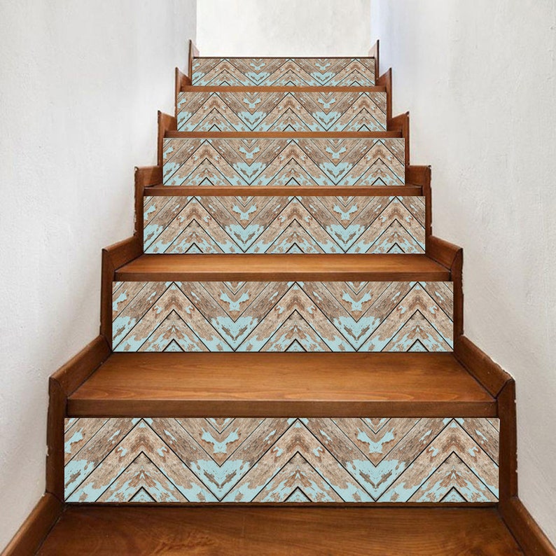 Weathered Wood Stair Riser Window Sill Tile Stickers 7 Inch | Etsy