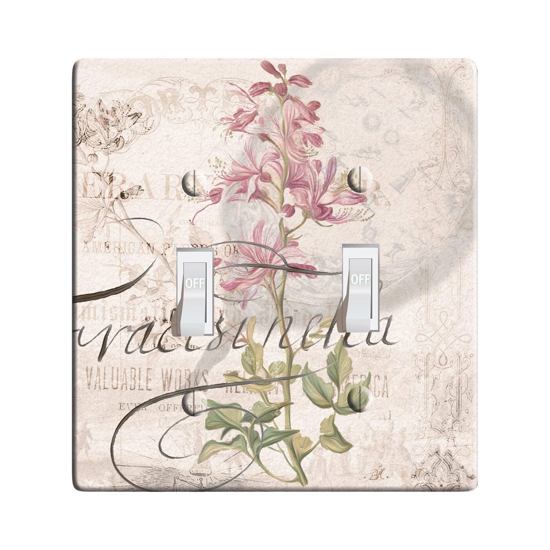 Embossi Printed Maxi Burning Bush Vintage Collage Switch Plate - Light ...