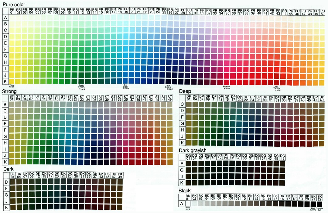 Color Match Chart - Etsy