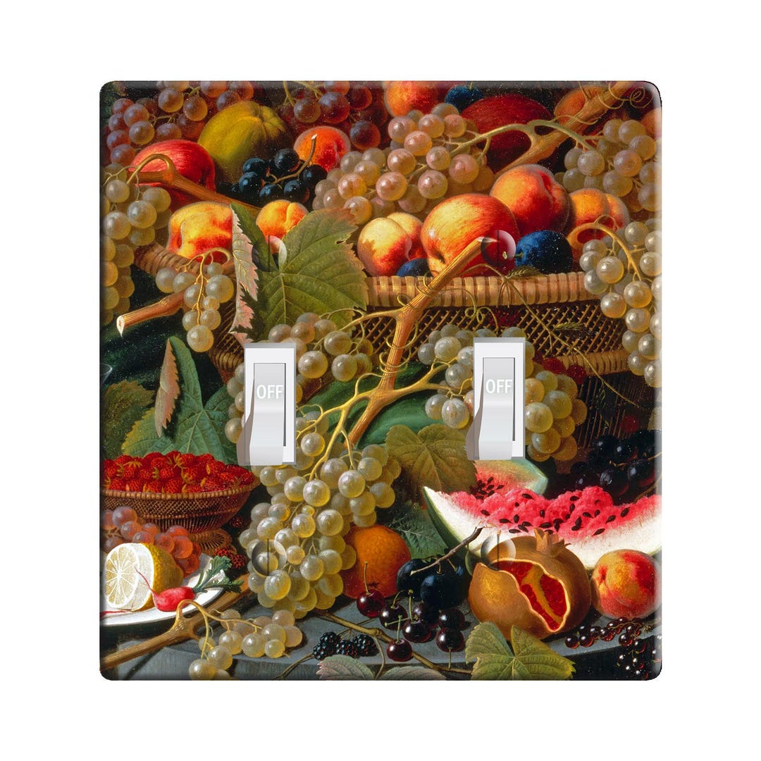 Embossi Printed Maxi Metal Still Life With Fruit, Severin Roesen, 1852 ...