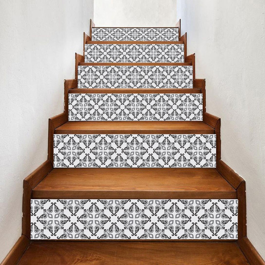 Vintage Tiles Stair Riser, Window Sill, Tile Stickers 7 Inch X 36 Inch ...