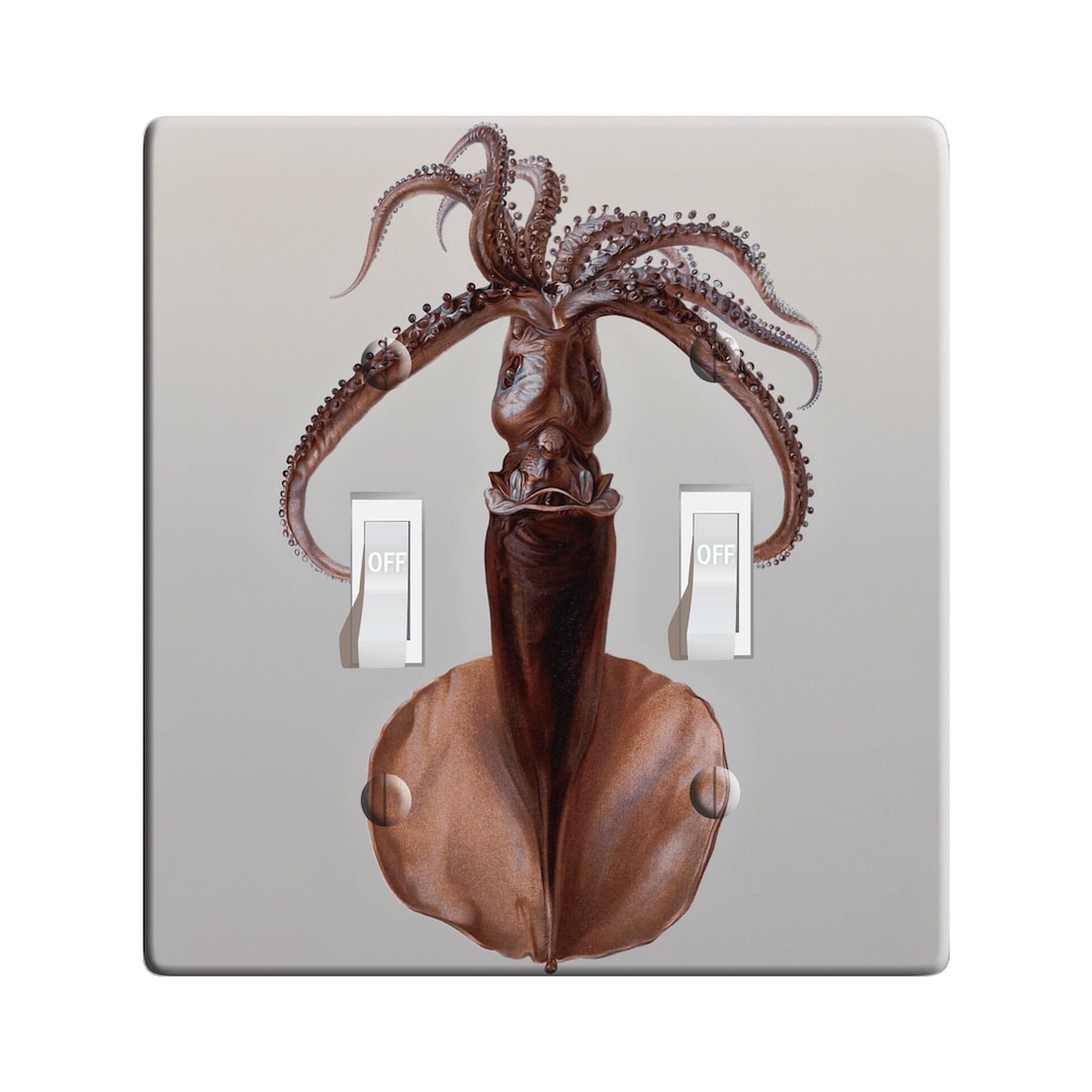 Embossi Printed Maxi Squid Switch Plate - Light Switch / Outlet Cover, L0433 - Etsy