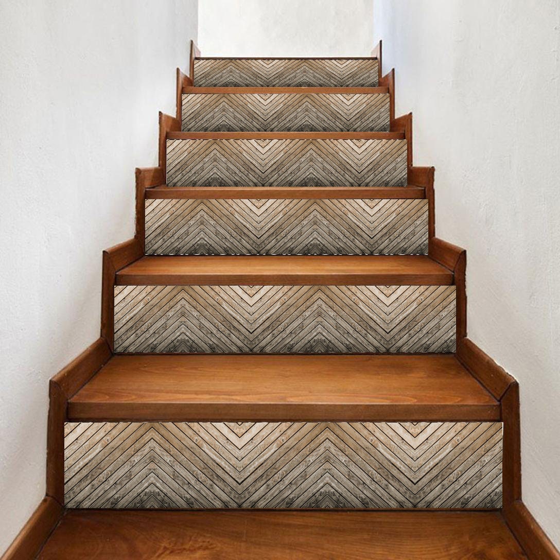 Light Brown Wood Stair Riser, Window Sill, Tile Stickers 7 Inch X 36 ...