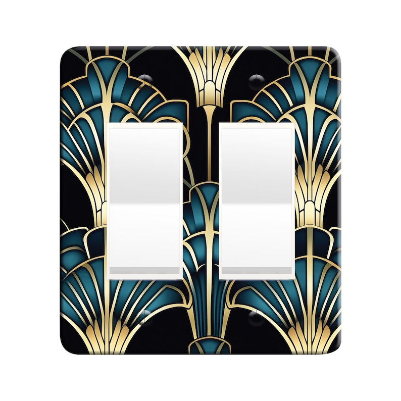 Embossi Printed Maxi Metal Art Deco Switch Plate Cover - Light Switch ...