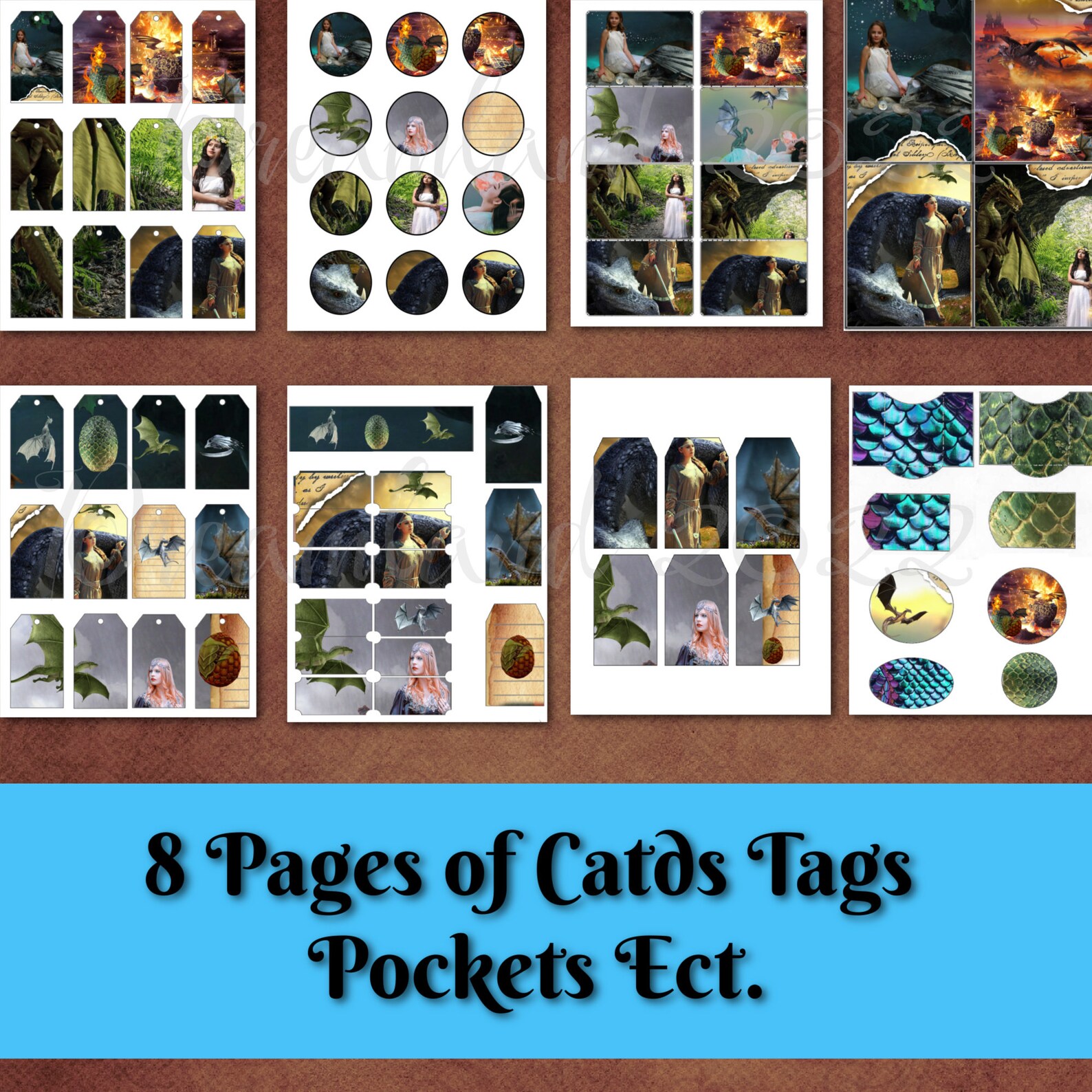 Gothic Journal Pages Printable Dragon Junk Journal Kit Dragon - Etsy