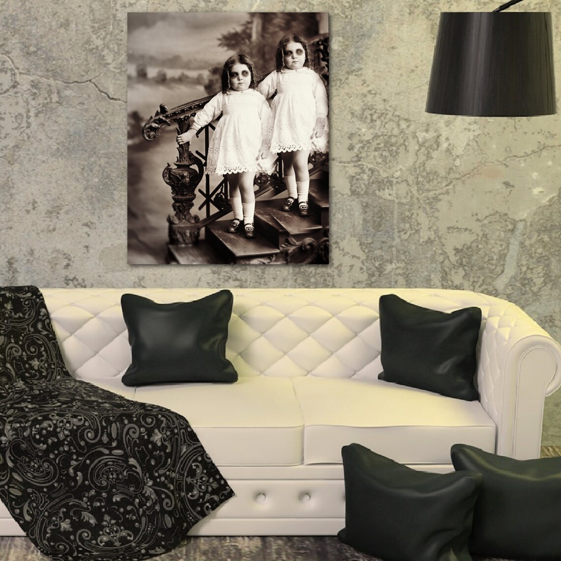 Creepy Photo Victorian Twins Vintage Printable Children Ghost - Etsy
